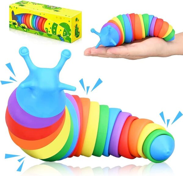 Fidget Slug Toy . Pack 3D Printed Articulated Sensory Toys – TogaMart